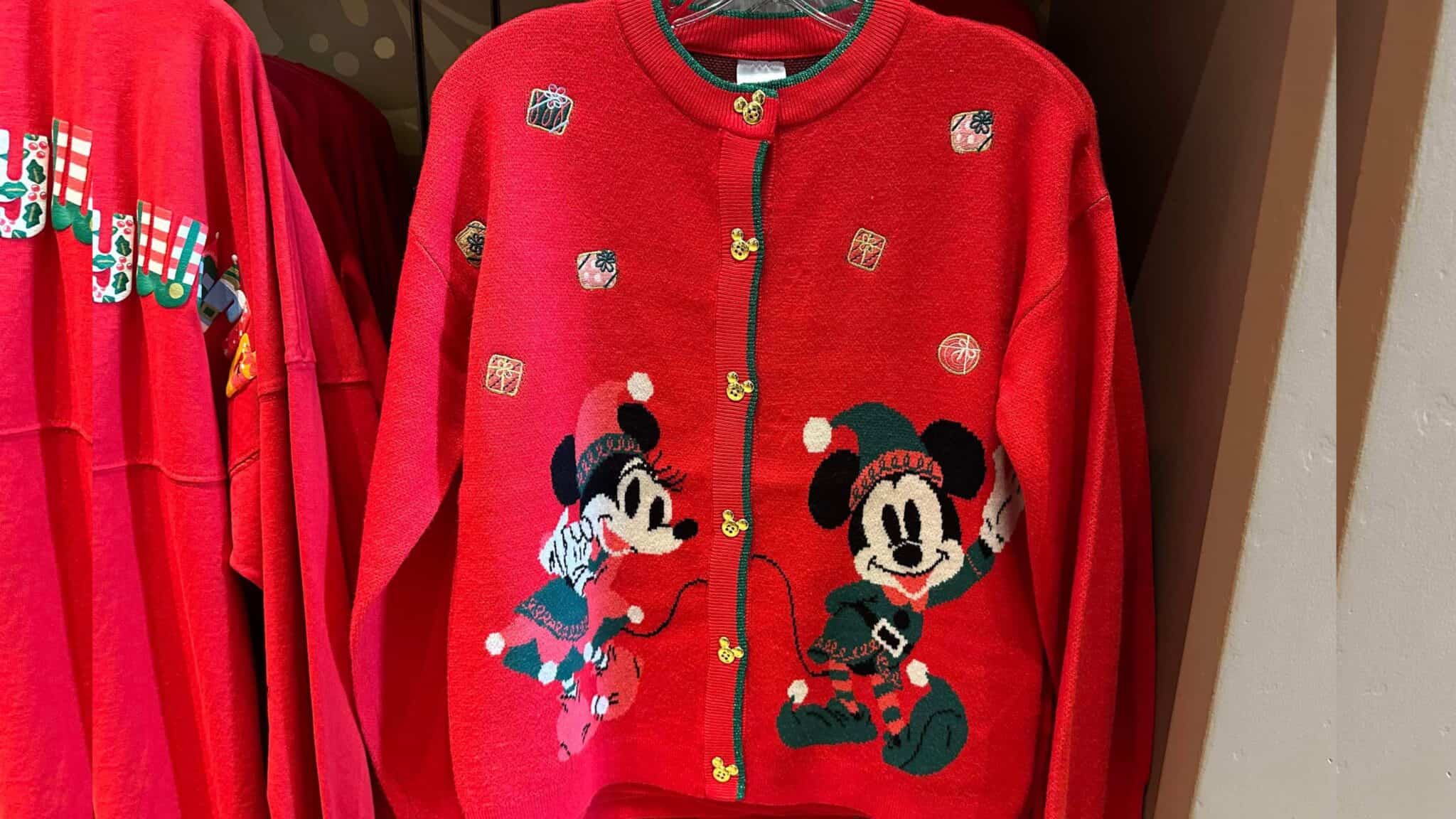 Festive Fashion Find: Mickey and Minnie Mouse Holiday Cardigan! | Chip ...