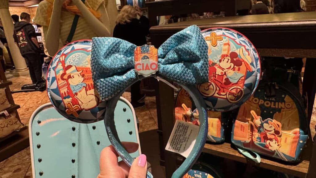 The Mickey and Minnie Italy Pavilion Ear Headband Is A New Italian ...