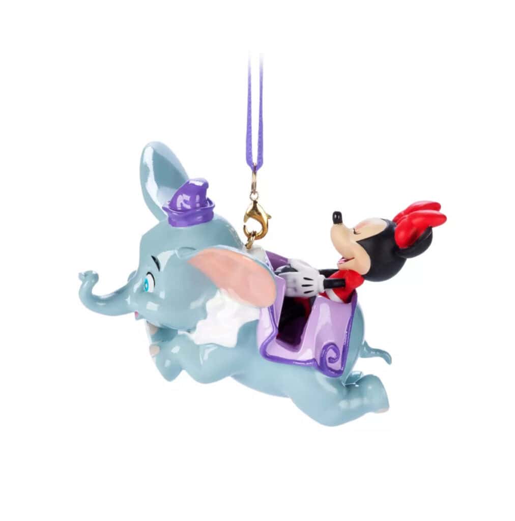 Whimsical Minnie Mouse on Dumbo the Flying Elephant Sketchbook Ornament ...