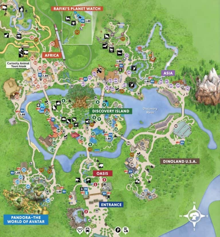 DinoLand USA Removed from Physical and Digital Animal Kingdom Park Map ...