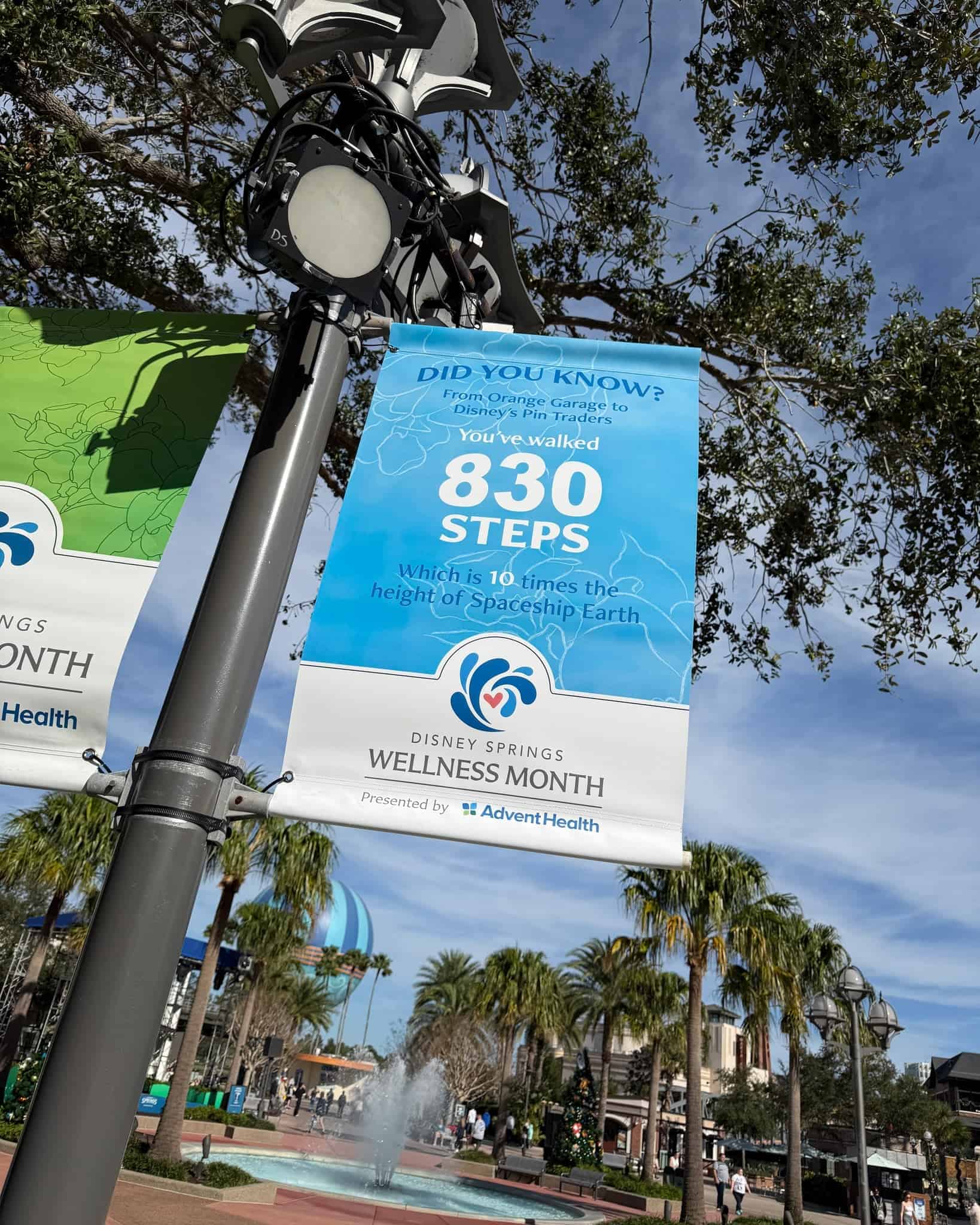 New Step Count Signs and Banners at Disney Springs for Wellness Month 2