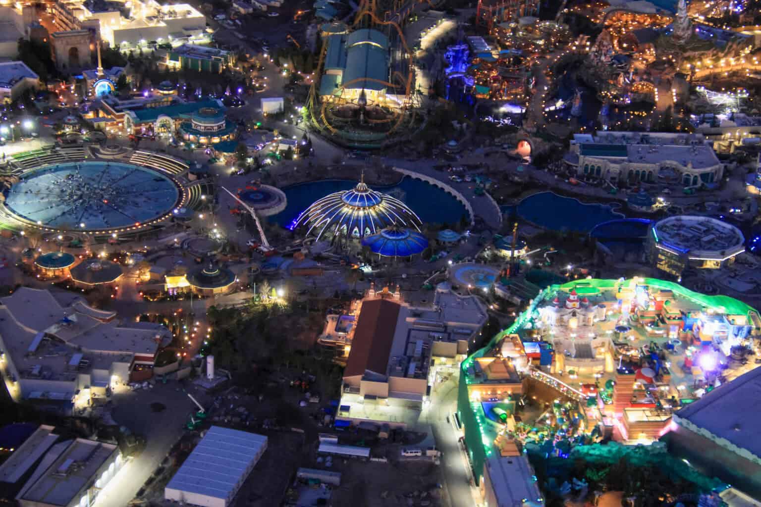 Nighttime Aerial Look at Constellation Carousel in Epic Universe | Chip ...