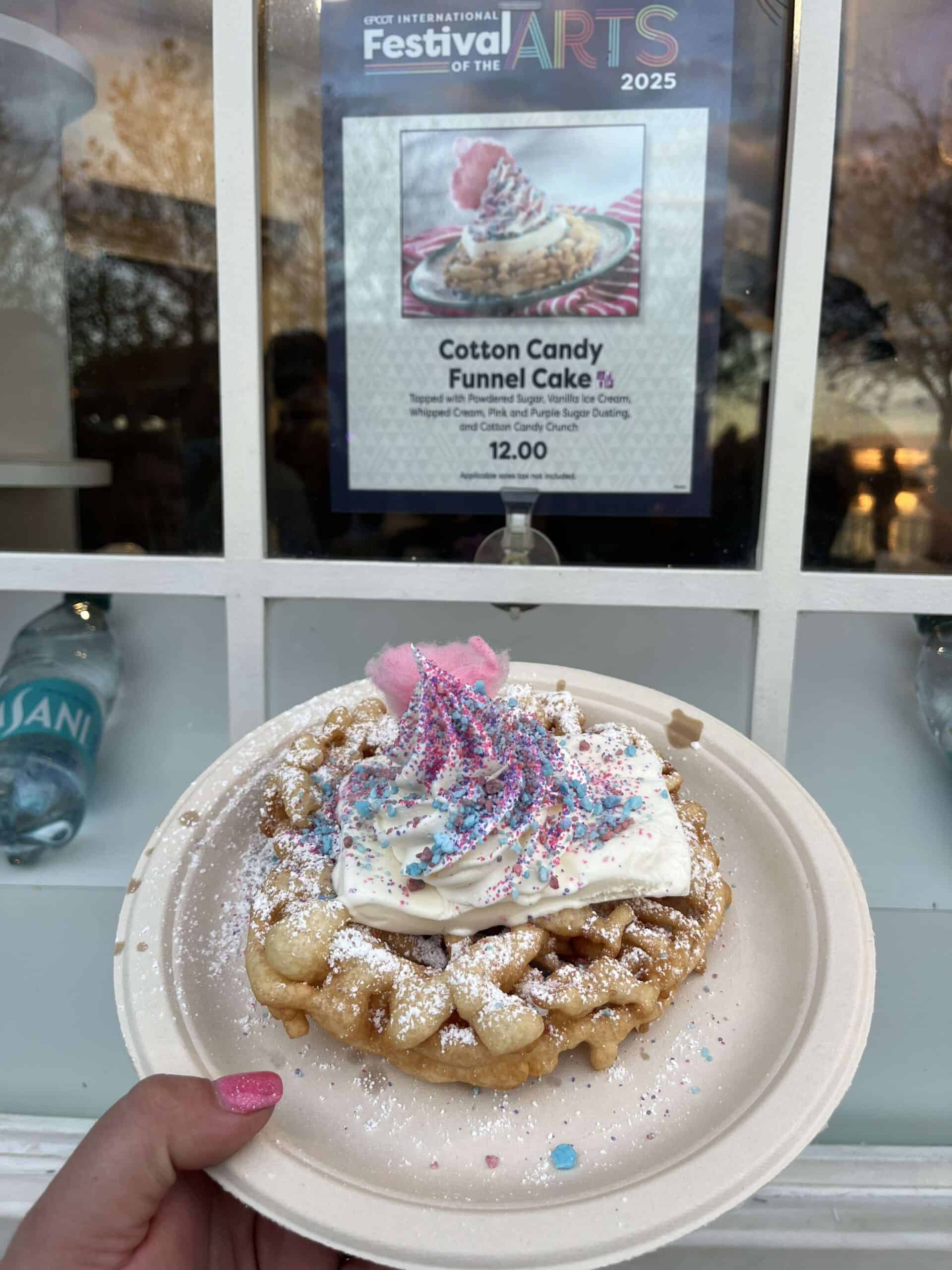 Cotton Candy Funnel Cake is a Super Sweet Treat at Festival of the Arts | Chip and Company