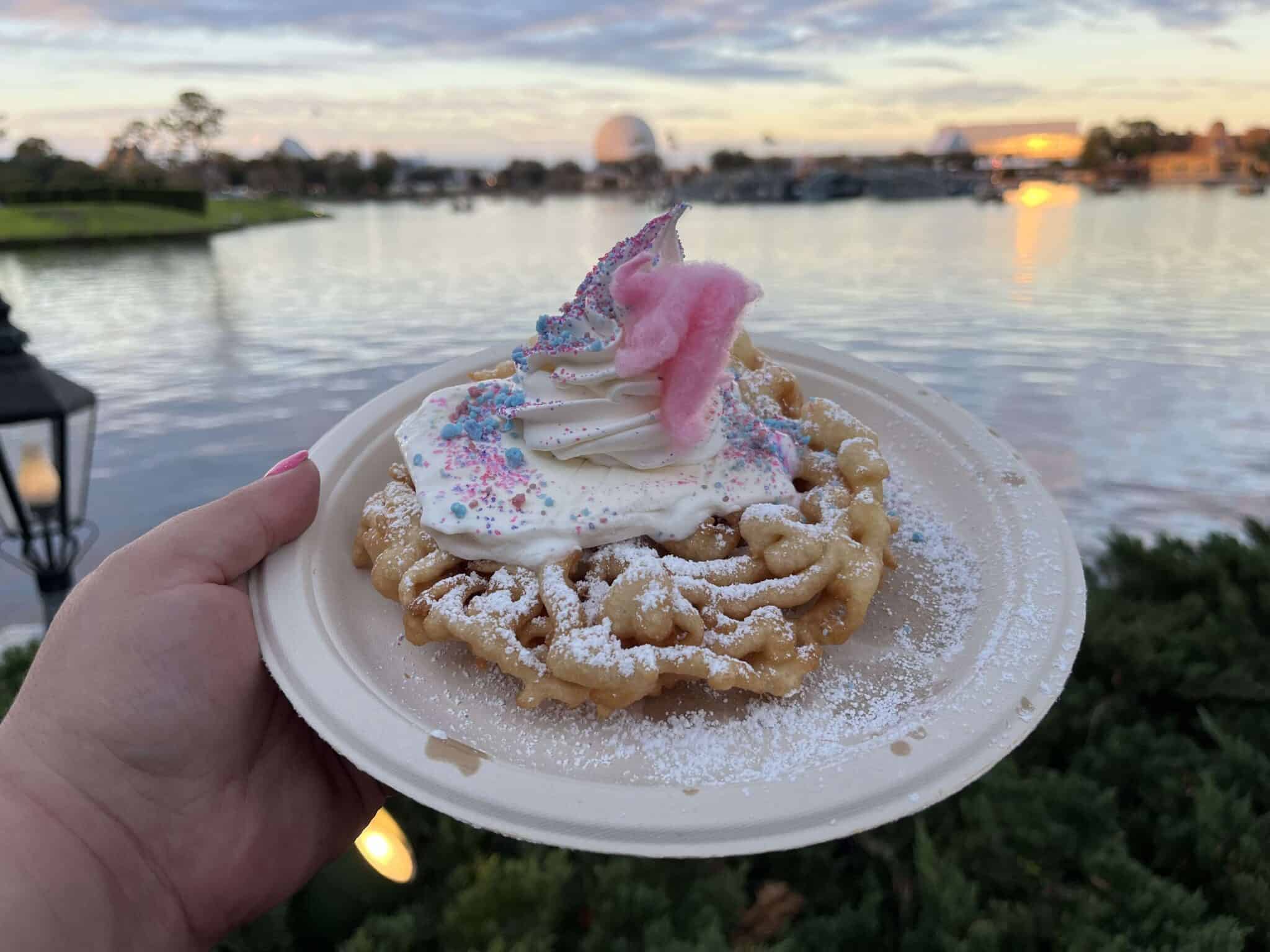 Cotton Candy Funnel Cake is a Super Sweet Treat at Festival of the Arts ...