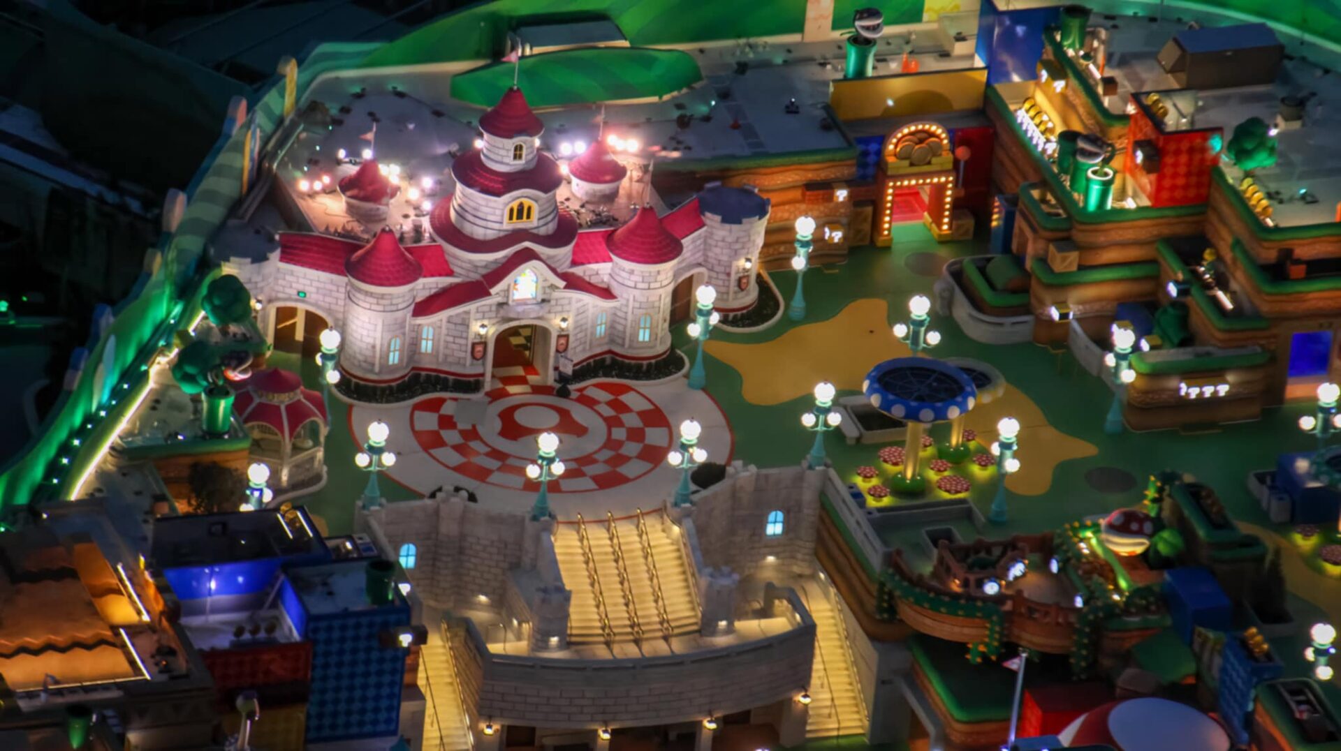 Aerial View of Universal Orlando Epic Universe at Night | Chip and Company