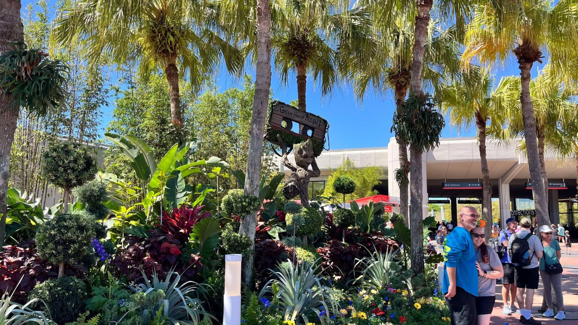 Groot Topiary Now Playing Music for 2025 EPCOT Flower & Garden Festival ...