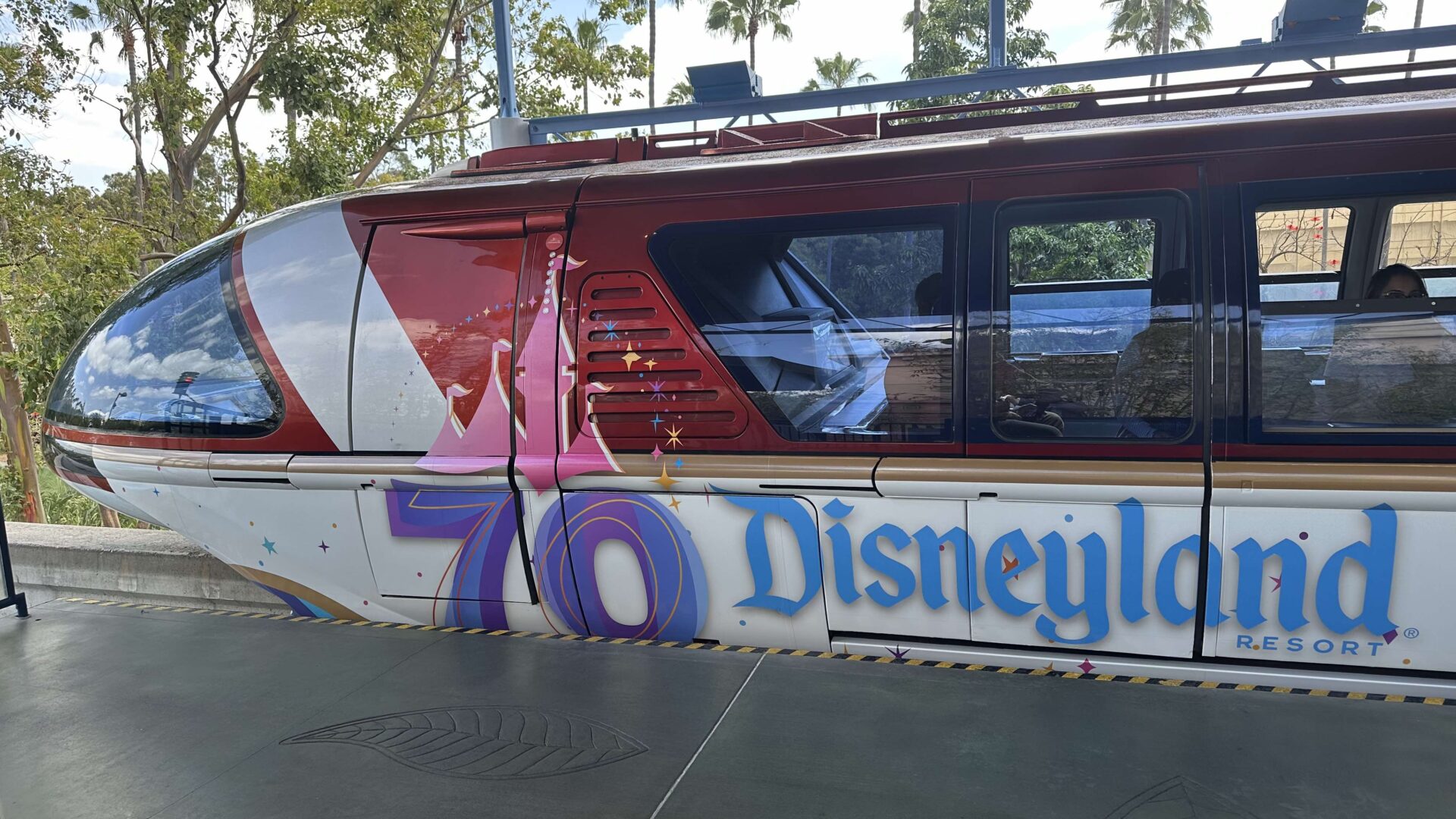 Disney Monorail Debuts a New Disneyland 70th Anniversary Wrap | Chip ...