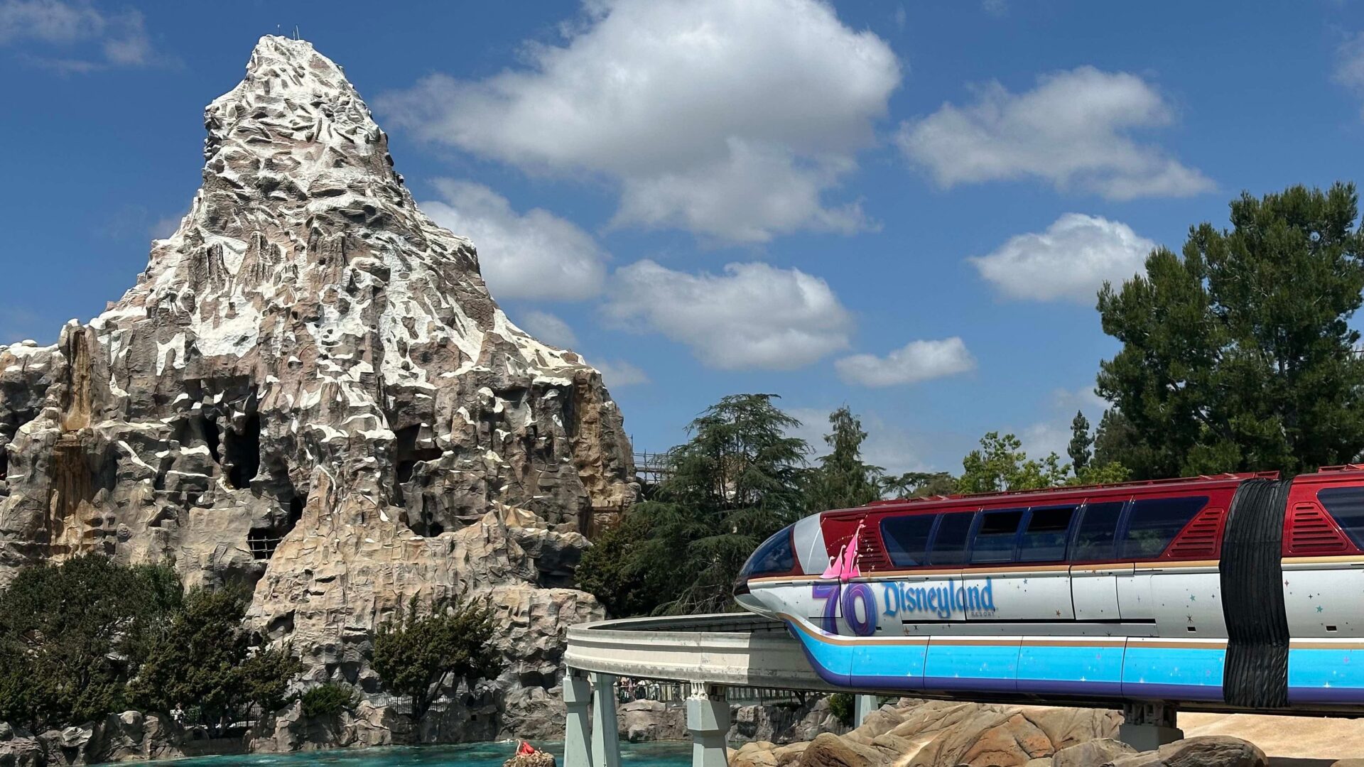 Disney Monorail Debuts a New Disneyland 70th Anniversary Wrap | Chip ...
