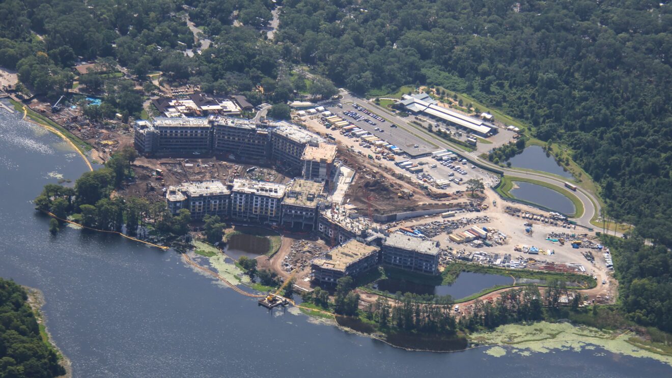 Aerial View of the Construction at Disney Lakeshore Lodge | Chip and ...