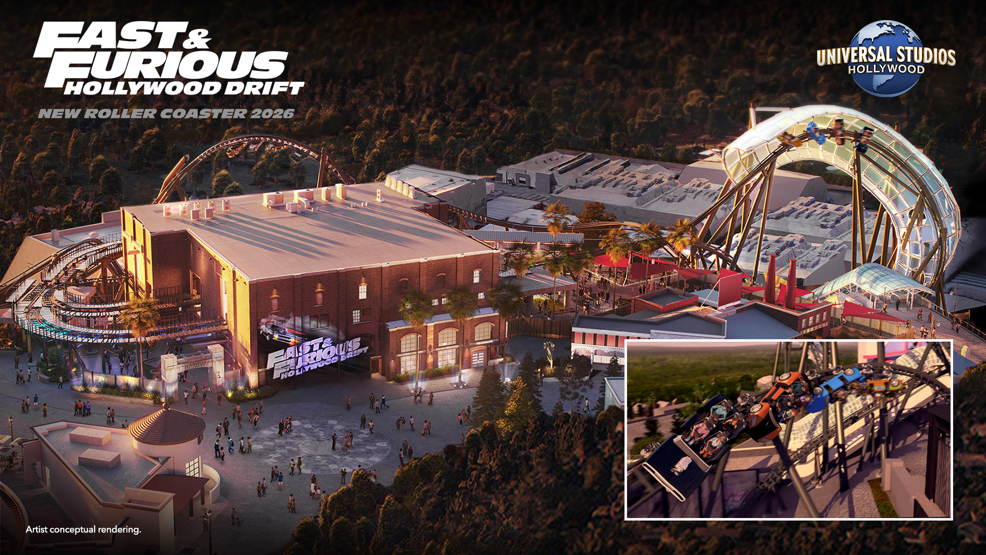 First Look at Fast & Furious Hollywood Drift Coming to Universal Studios Hollywood in 2026 ...