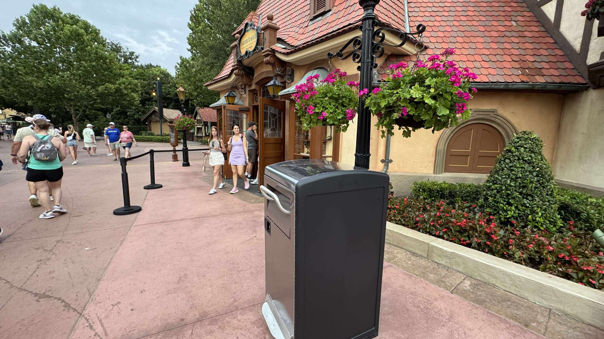New Solar Powered Trash Cans at the Germany Pavilion in EPCOT | Chip and Company