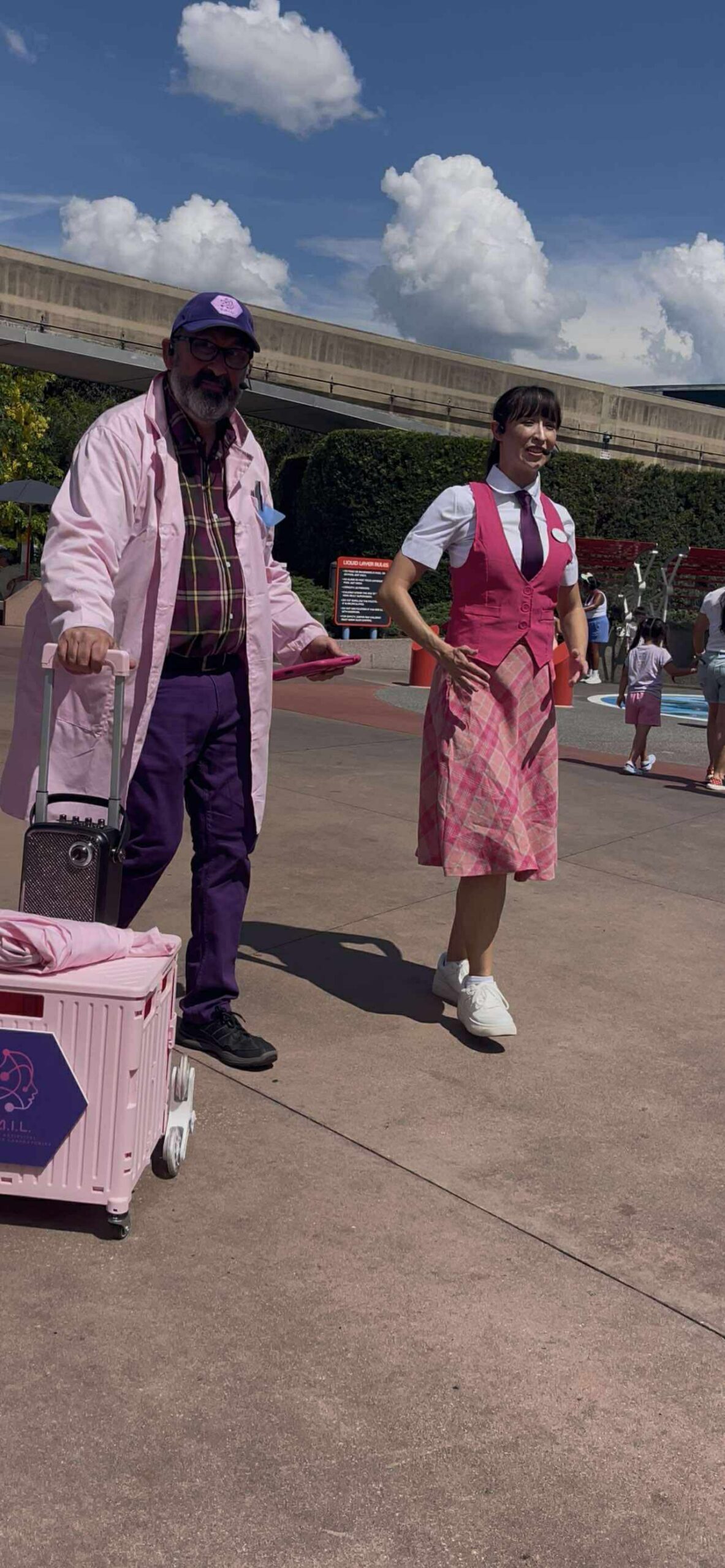 New Roaming Entertainers "Al & Miss Information" in Epcot | Chip and ...