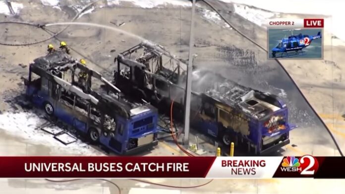 Two New Electric Buses Catch Fire at Universal Orlando Resort Near Epic ...