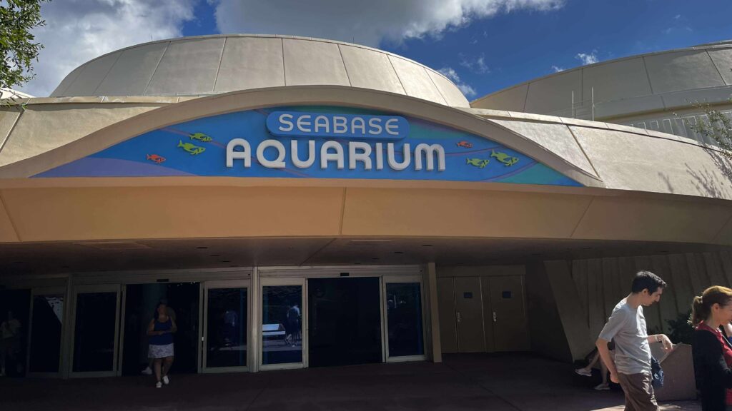 The Seas Pavilion Debuts New SeaBase Aquarium Sign Above Gift Shop ...