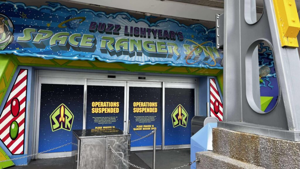 Buzz Lightyear Space Ranger Spin Now Closed for Update in the Magic Kingdom | Chip and Company