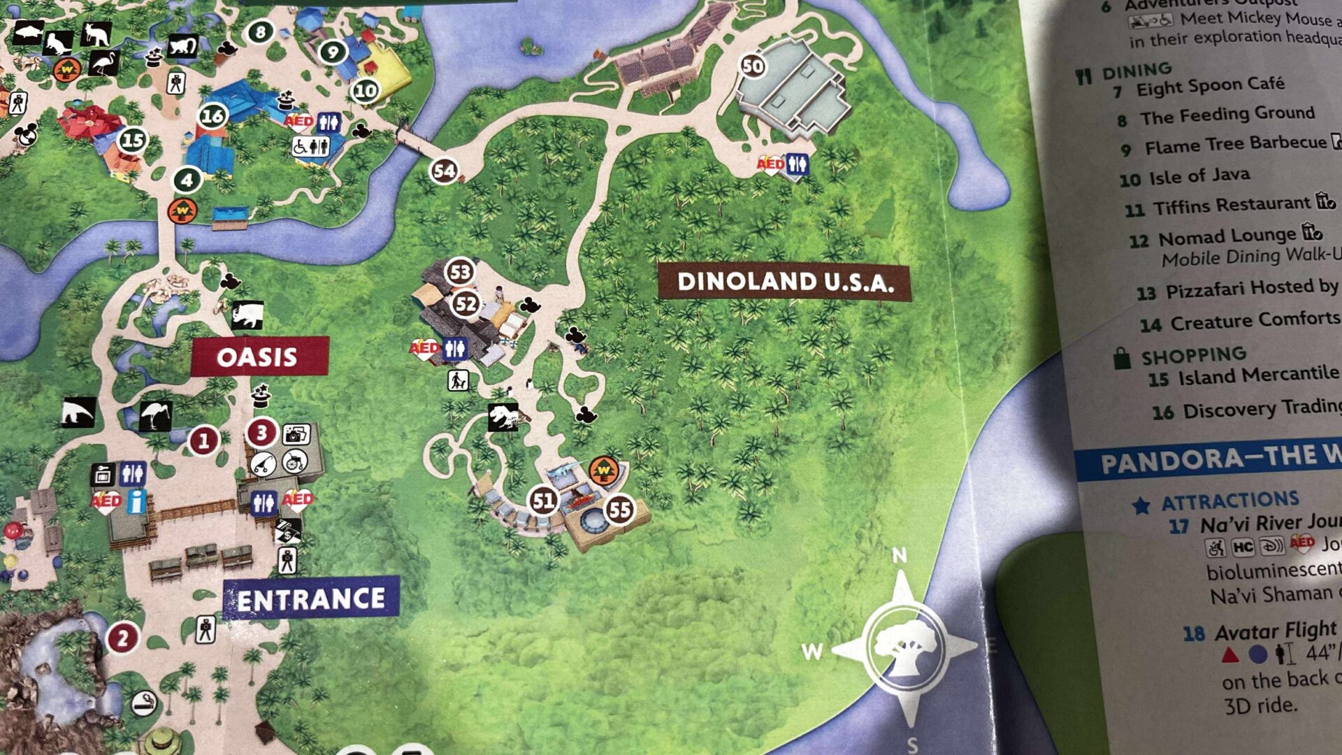 Disney Updates Guidemap Showing the Closure of the Boneyard in Dinoland ...