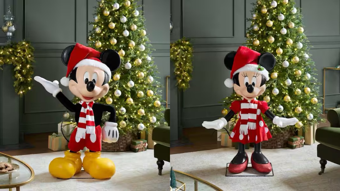 Get into the Holiday Spirit with the Mickey and Minnie 4ft Animated ...