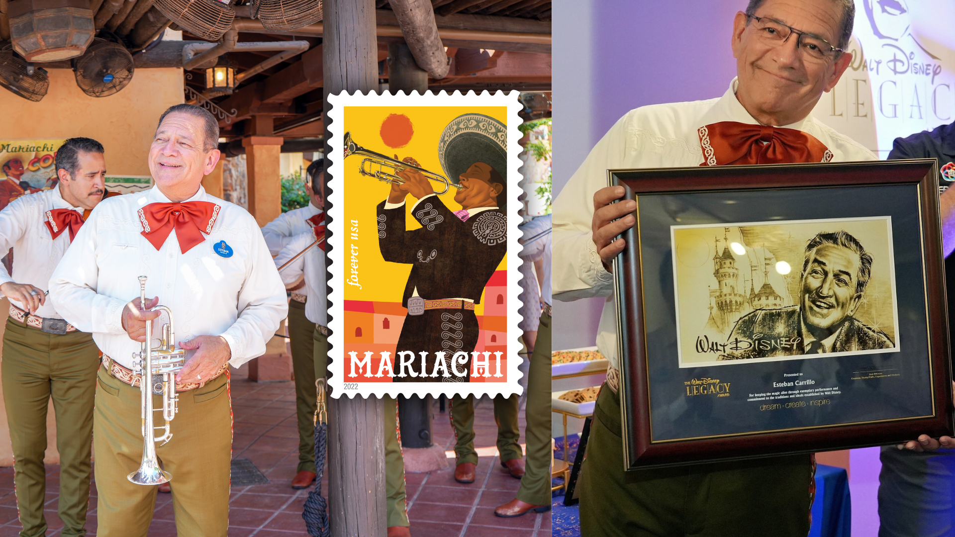 Esteban Carrillo Founder of Mariachi Cobre Receiving Walt Disney Legacy ...
