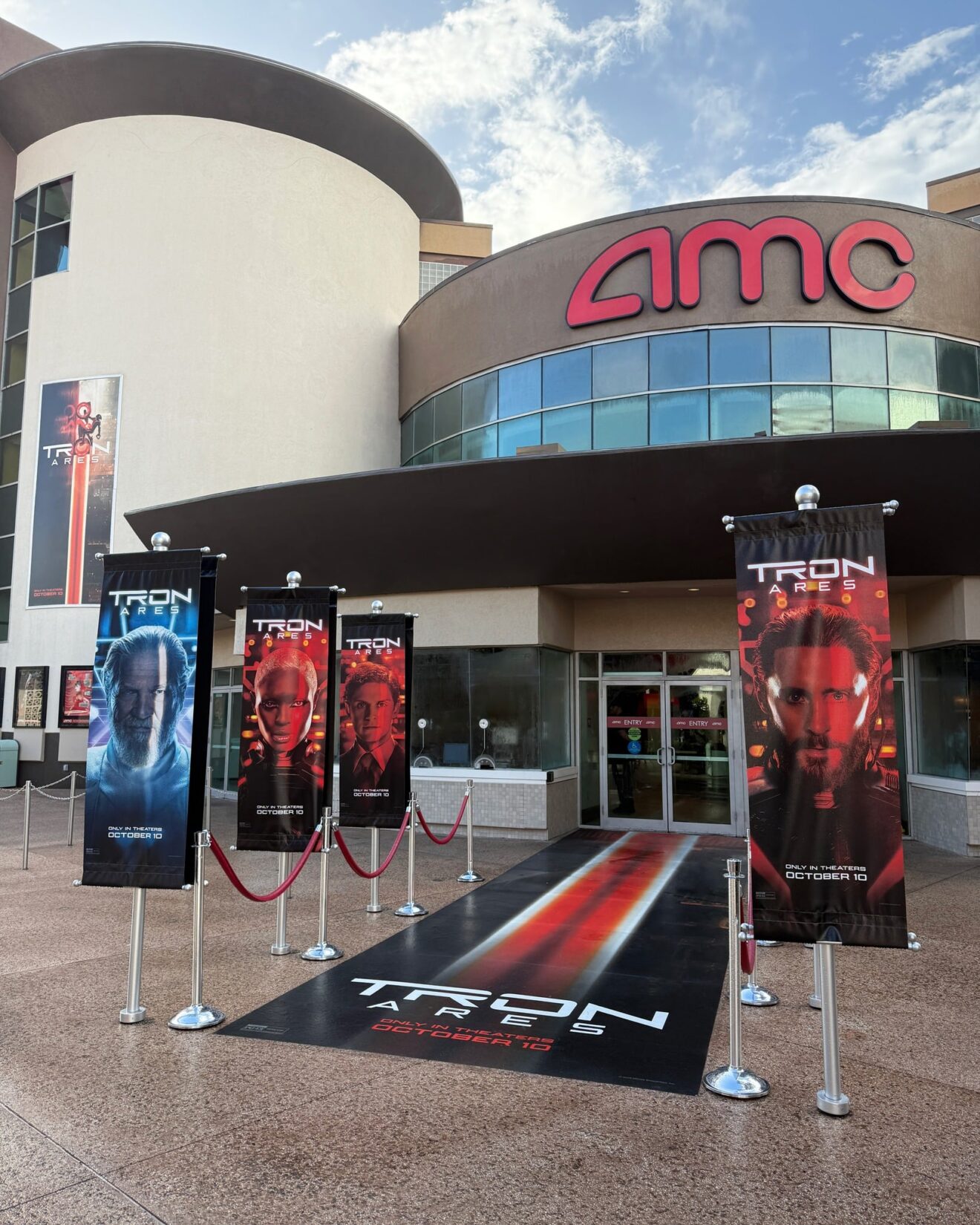 AMC Theaters in Disney Springs Decorated for the Release of Tron Ares ...