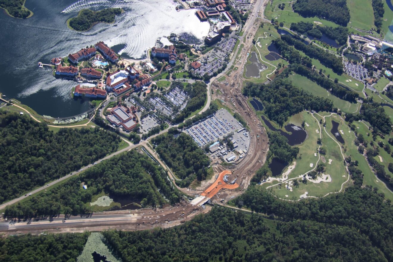 Construction Progresses on New Traffic Circle at Disney's Grand ...