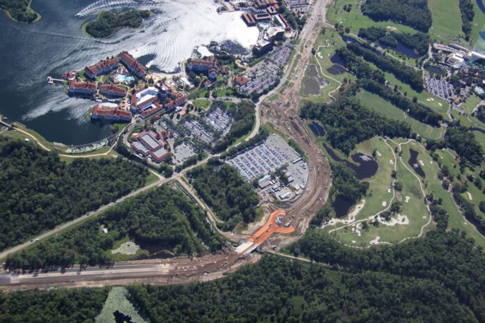 Construction Progresses on New Traffic Circle at Disney's Grand ...
