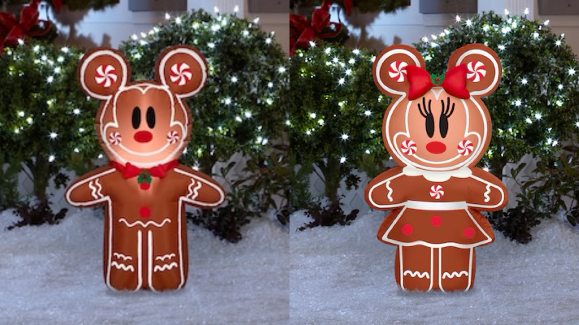 New Gingerbread Mickey and Minnie Mouse Inflatables For The Sweetest ...